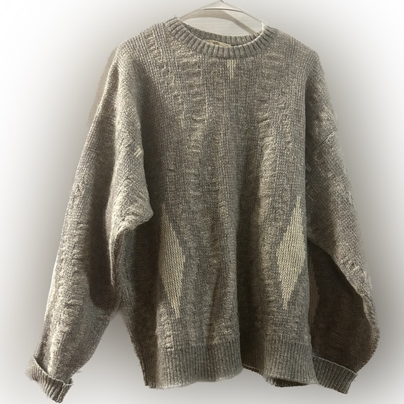 Lord Jeff | Sweaters | Lord Jeff Vintage Wool Kid Mohair Grey And Cream ...